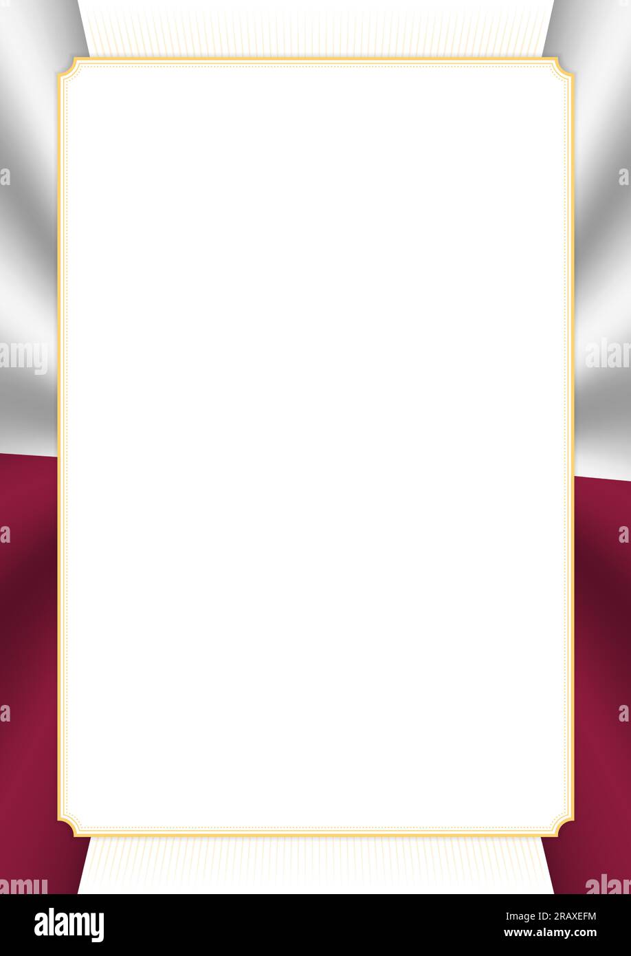 Vertical frame and border with colors of Qatar flag, template elements ...