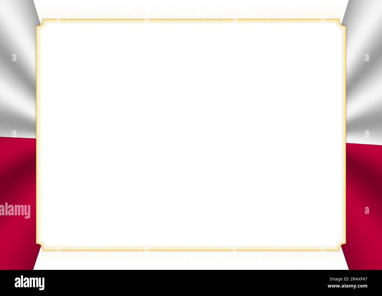 Horizontal frame and border with colors of Greenland flag, template ...