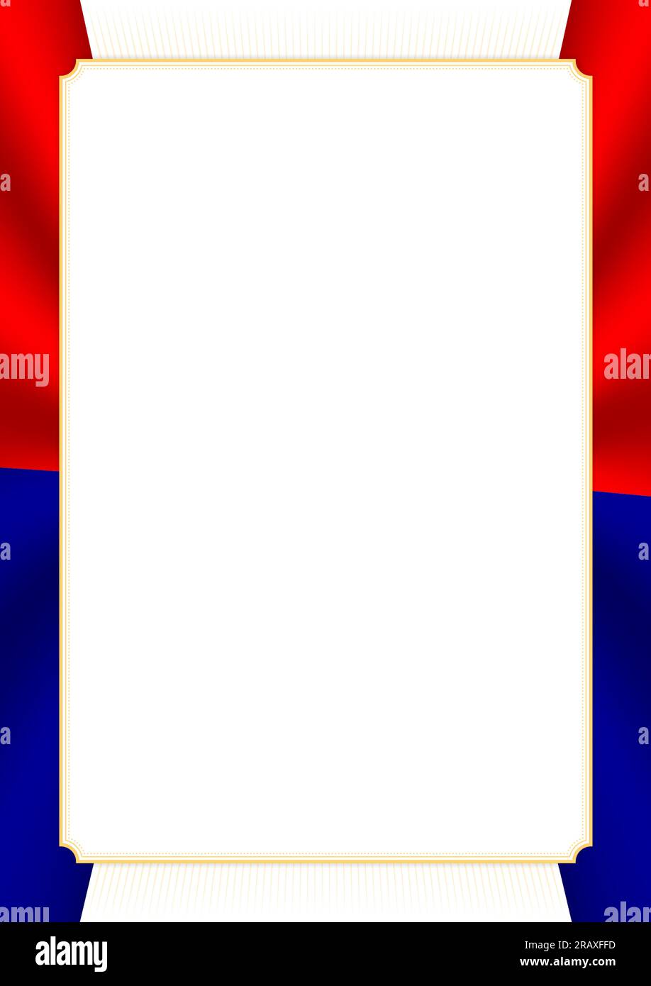 Vertical frame and border with colors of Taiwan flag, template elements ...