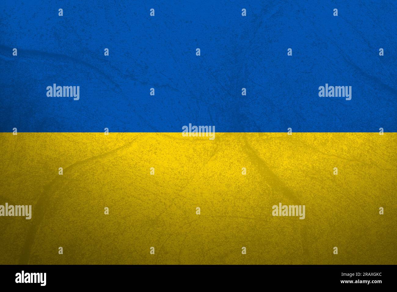 Ukrainian flag with grunge texture overlay. Colors of the Ukrainian ...