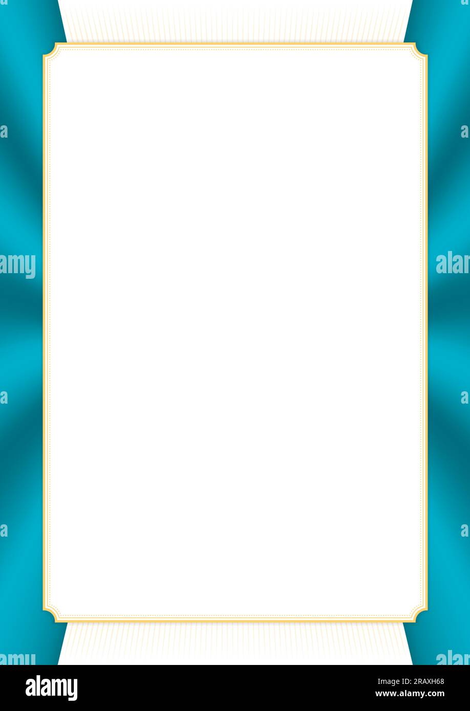 Vertical frame and border with colors of Kazakhstan flag, template ...