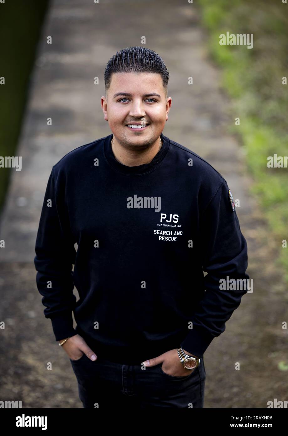 HILVERSUM - Portrait of singer Marco Schuitmaker in the media park of ...