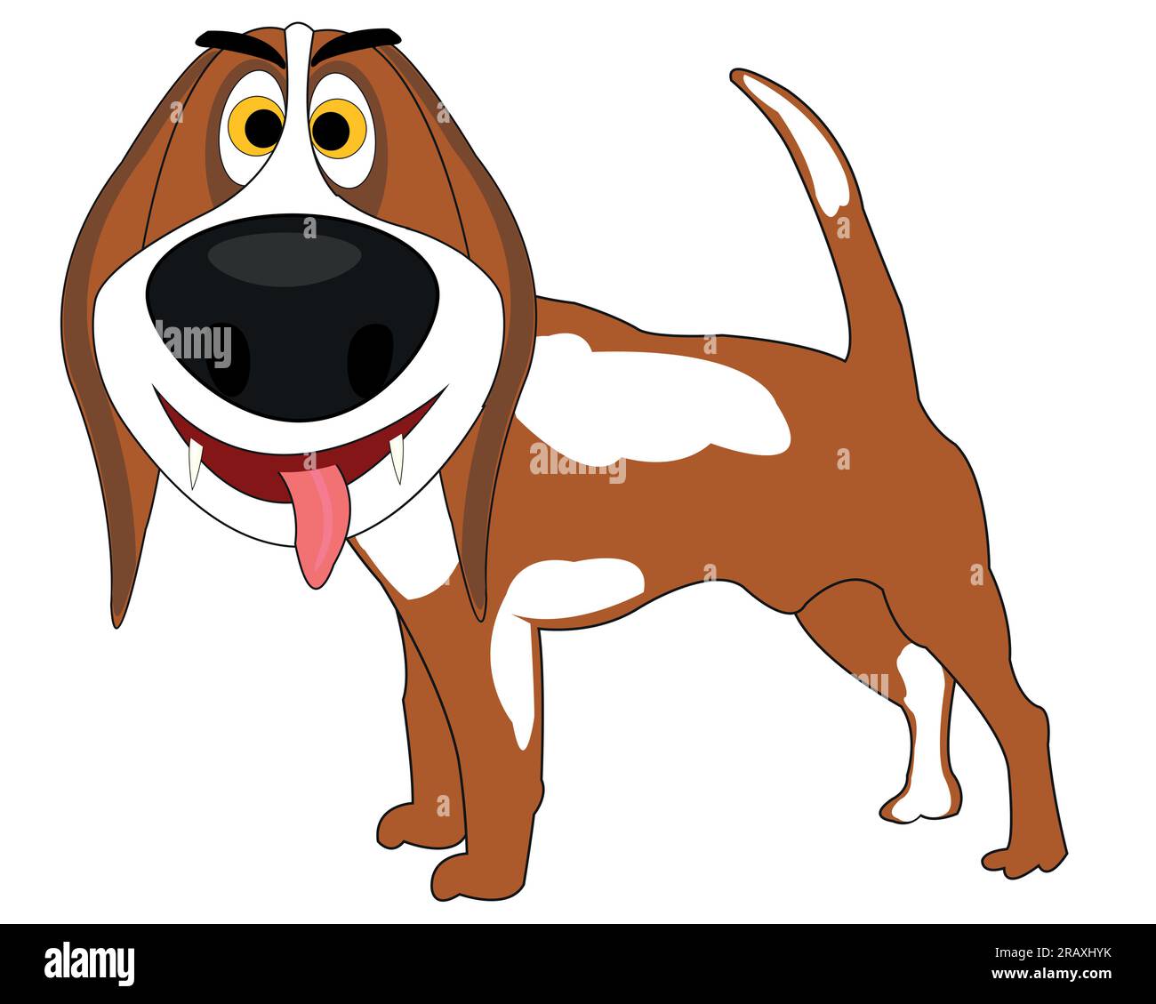 Comic illustration home animal dog on white background Stock Vector ...