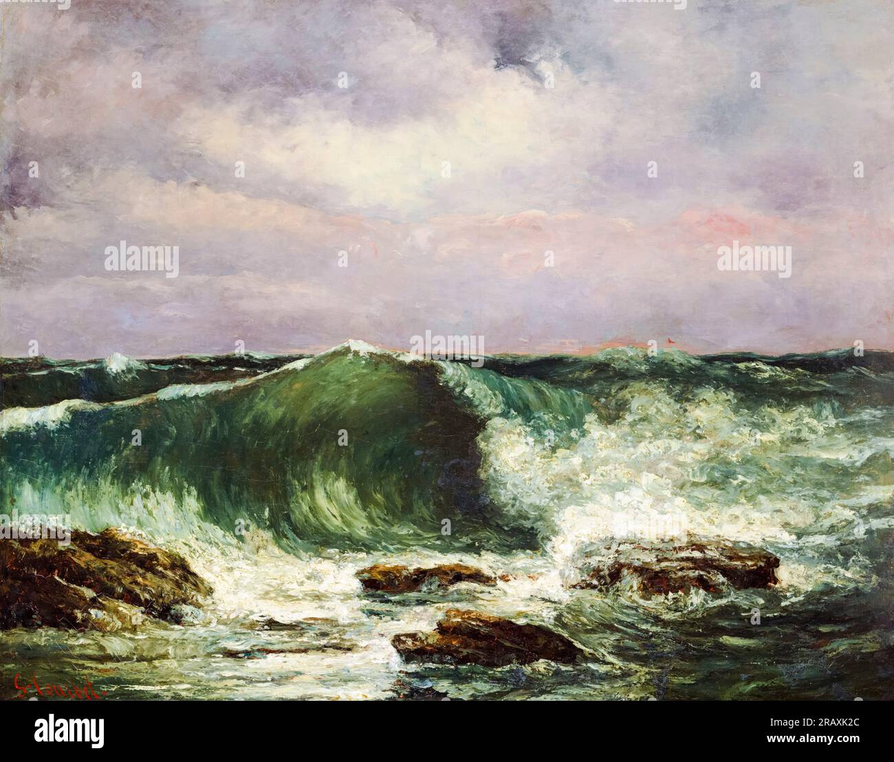 Gustave Courbet, The Wave, painting in oil on canvas, circa 1870 Stock Photo - Alamy