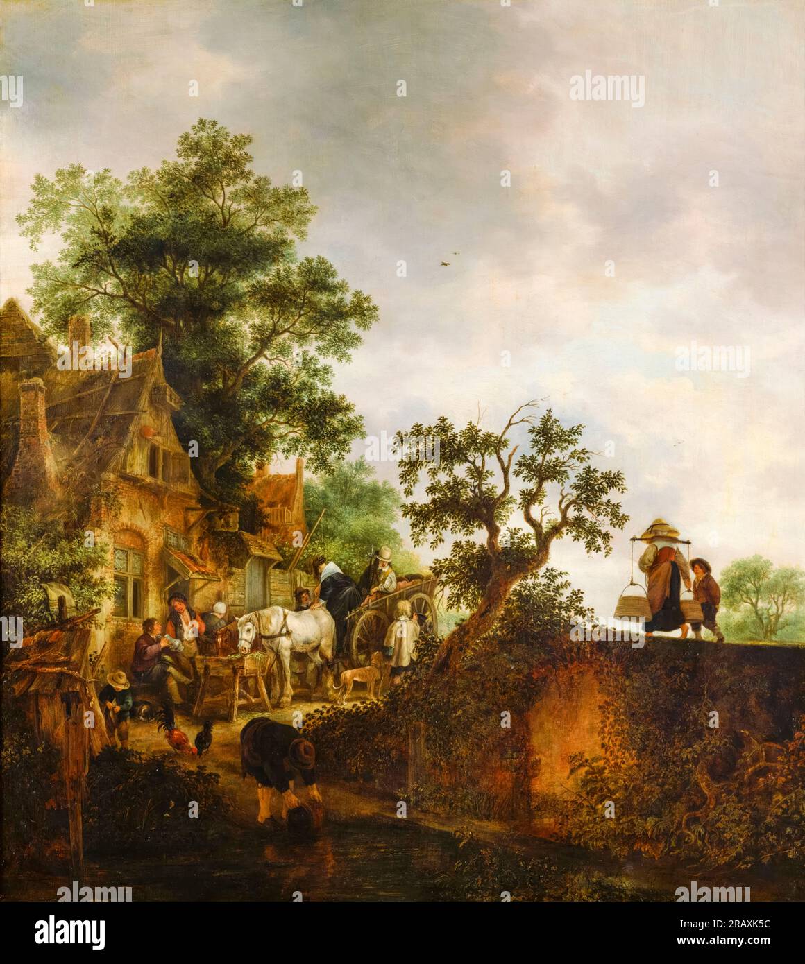 Isack van ostade travellers at an inn hi-res stock photography and ...