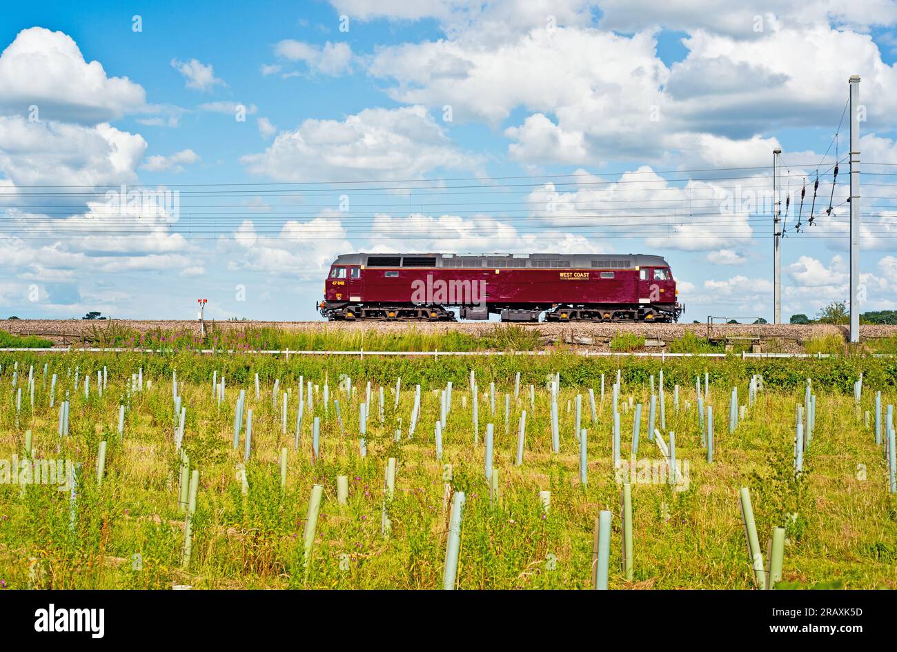 West Coast Railways Class 47848 light engine, Shipton by Beningborough ...