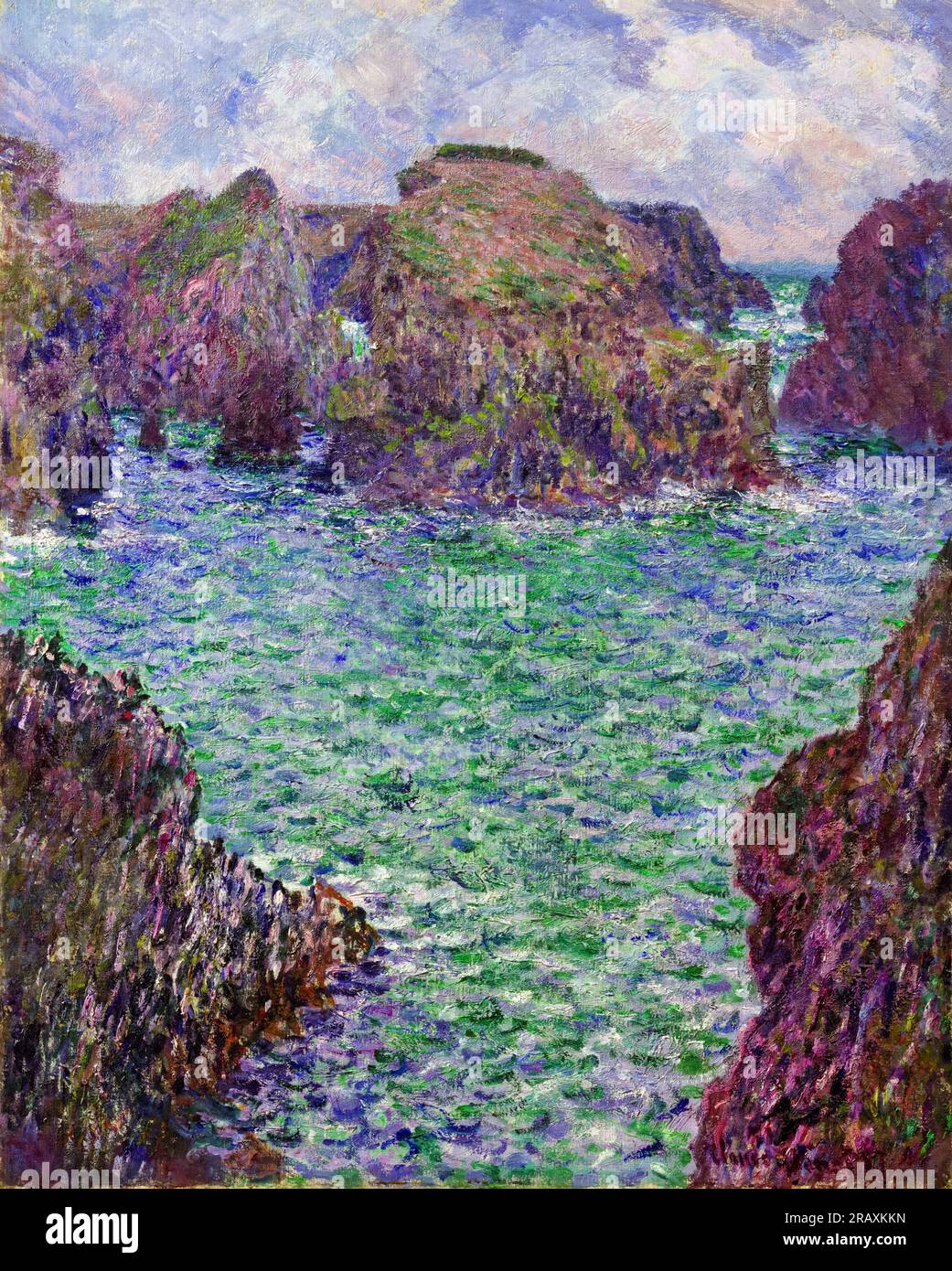Claude Monet, Port-Goulphar, Belle-Île, landscape painting in oil on ...