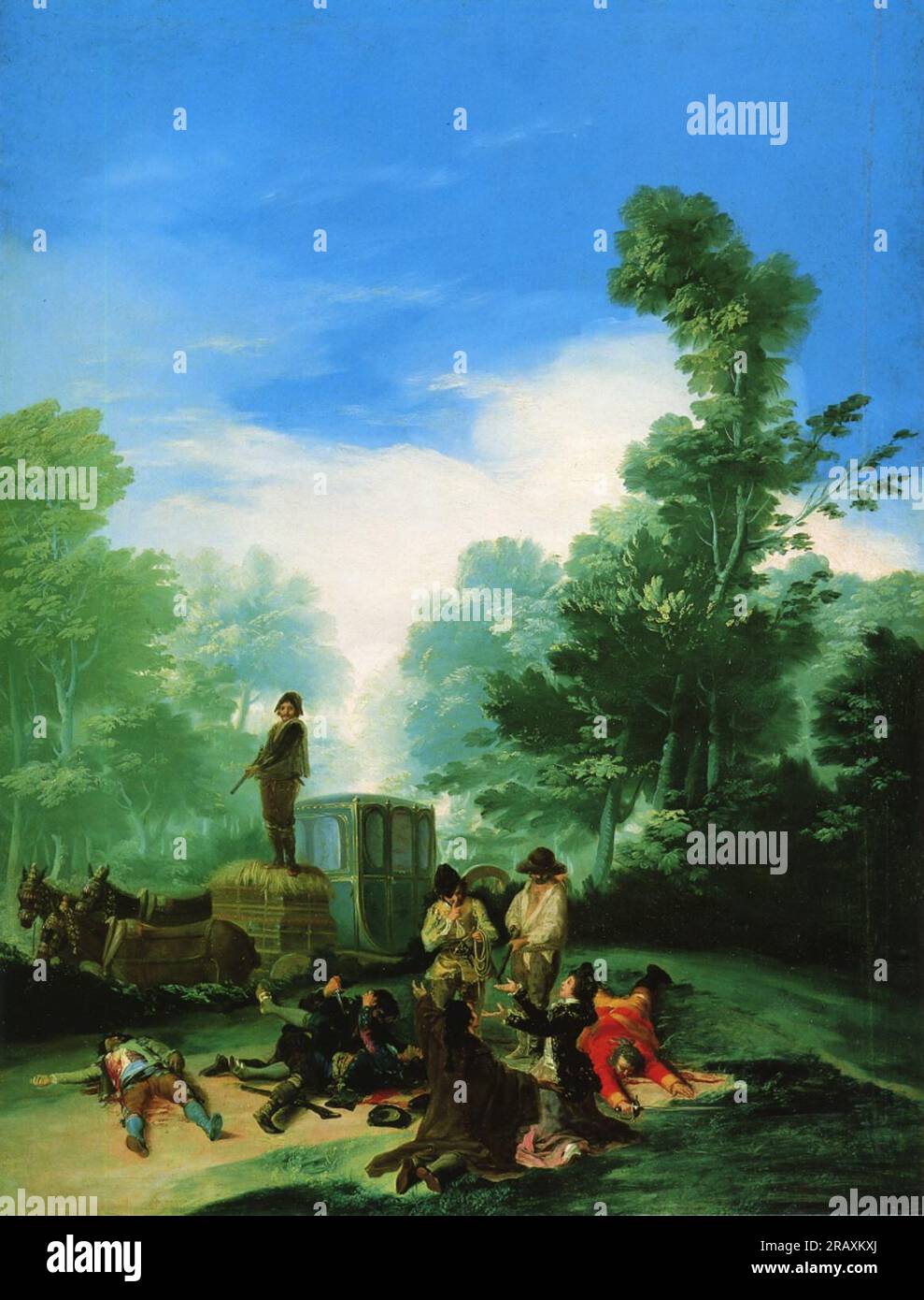 Highwaymen Attacking a Coach 1787 by Francisco Goya Stock Photo - Alamy