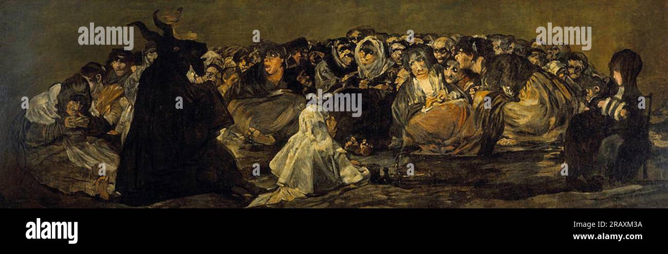 Witches' Sabbath / The Great He-Goat 1823 by Francisco Goya Stock Photo ...