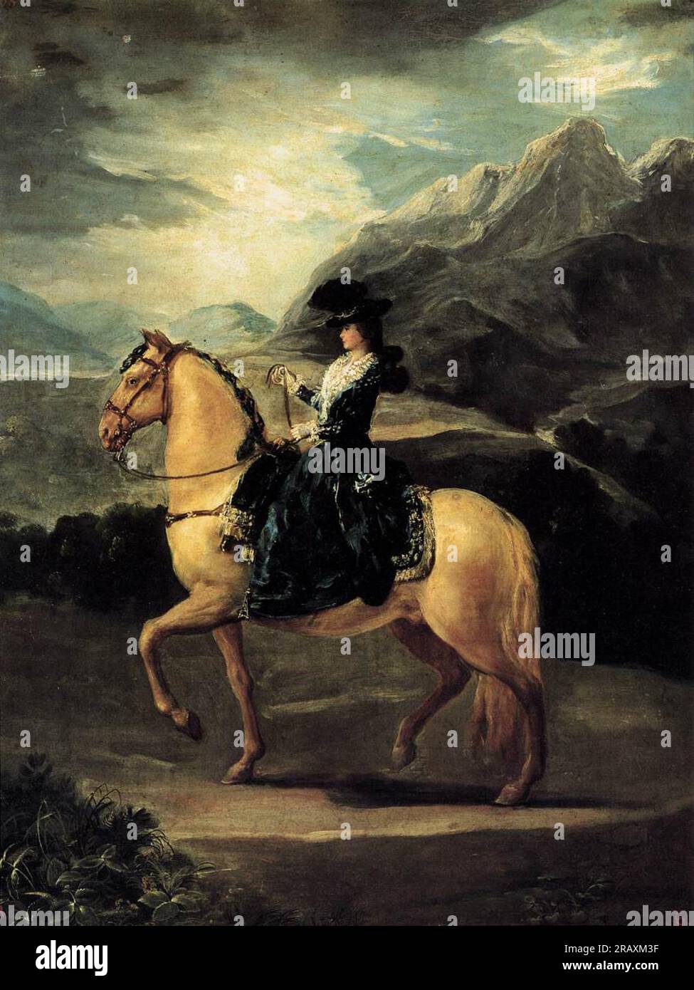 Portrait of Maria Teresa de Vallabriga on horseback 1783 by Francisco ...