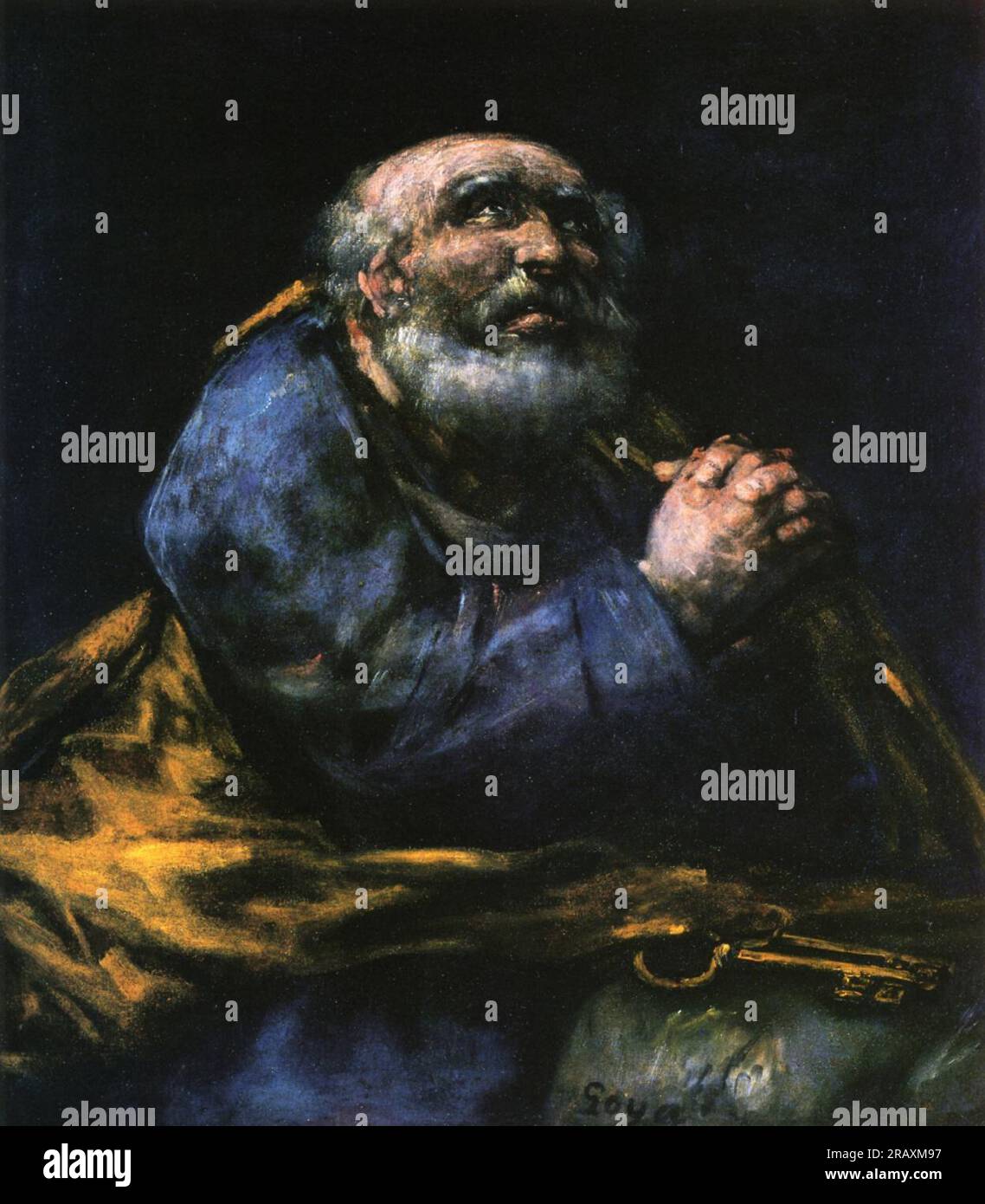 The Repentant Saint Peter 1824 by Francisco Goya Stock Photo - Alamy