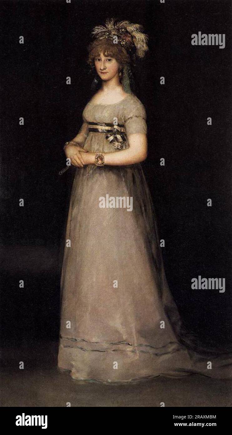 Portrait of the Countess of Chincon 1800 by Francisco Goya Stock Photo ...