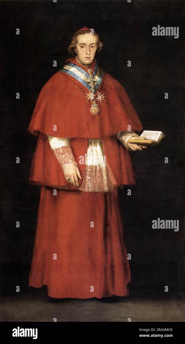 Cardinal Luis Maria de Borbon y Vallabriga 1800 by Francisco Goya Stock ...