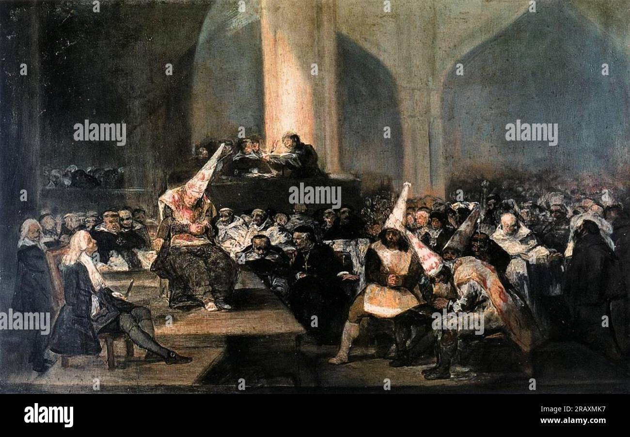 Inquisition Scene 1819 by Francisco Goya Stock Photo - Alamy