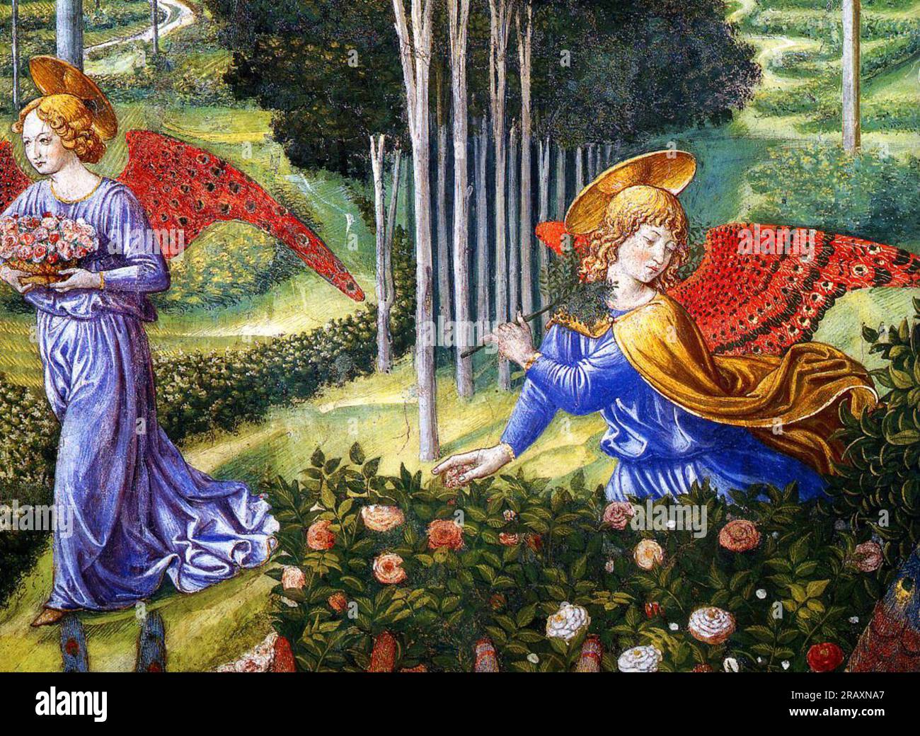 Angel gathering flowers hi-res stock photography and images - Alamy