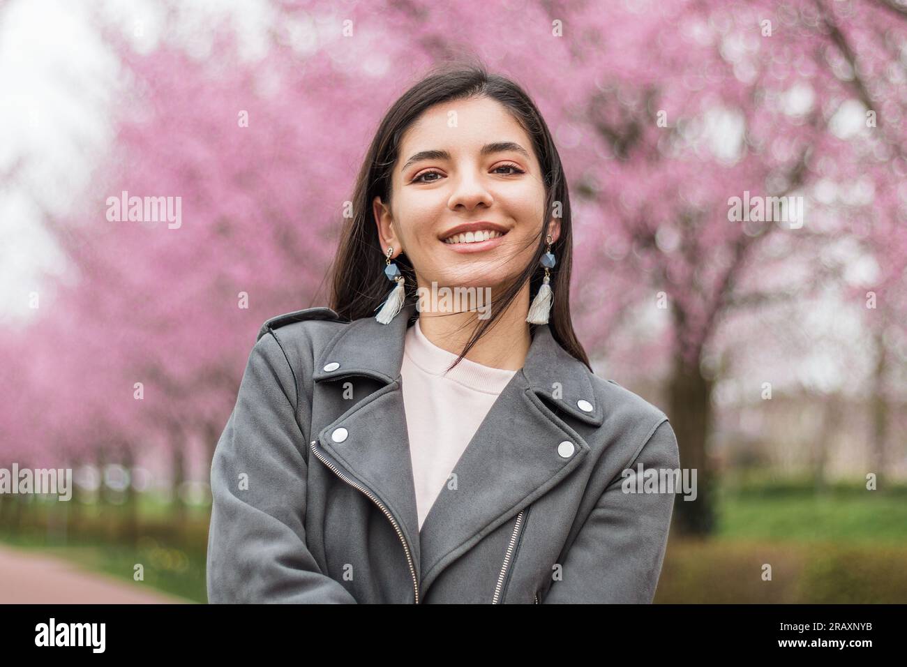 Portrait of independent multi-ethnic Turkish woman 25s with stylish ...