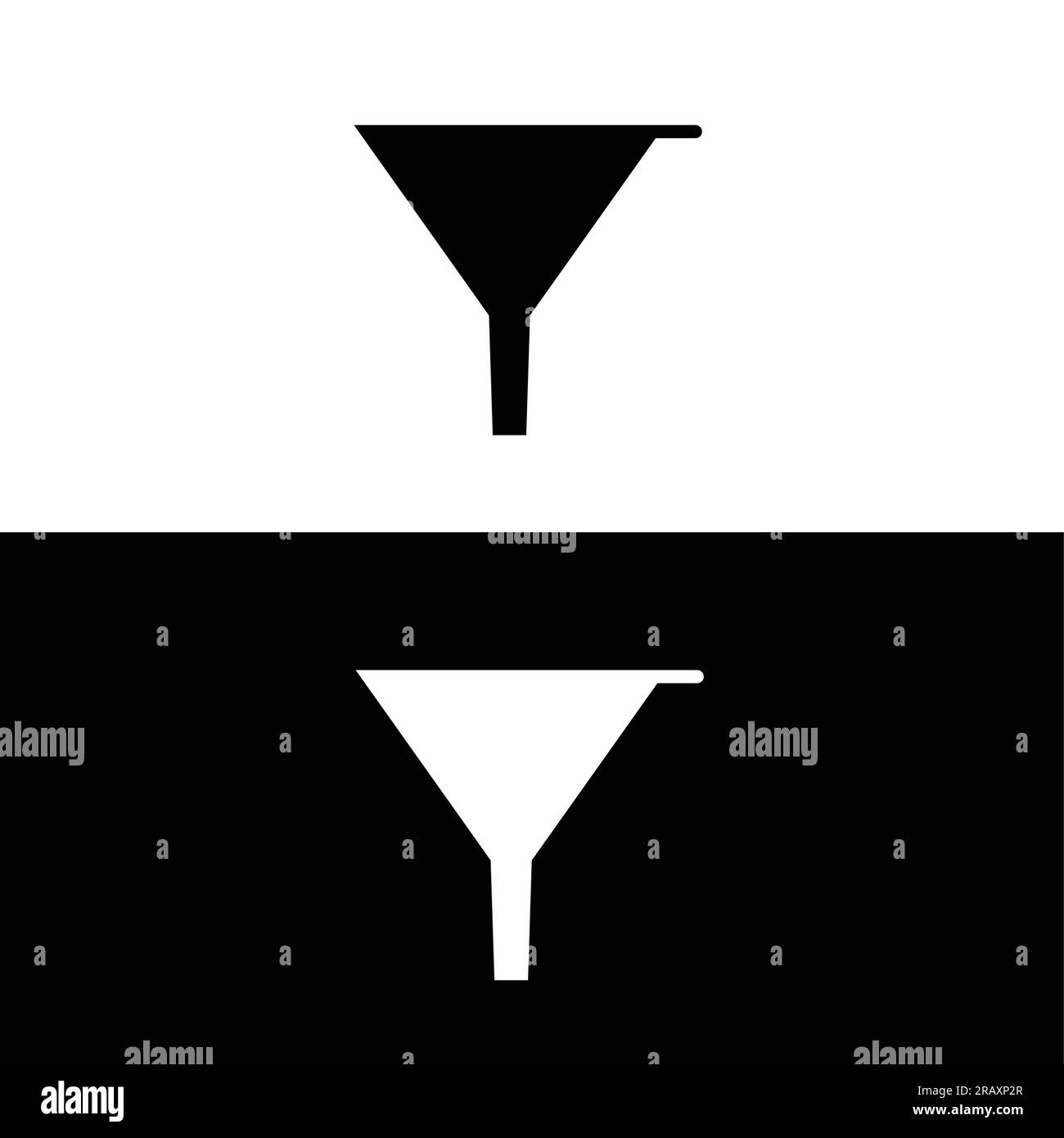 Funnel flat silhouette vector. Silhouette kitchen utensil icon. Set of ...