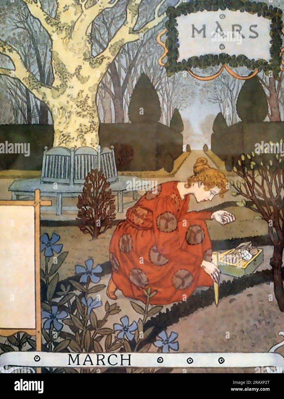 La Belle Jardiniere – March 1896 by Eugène Grasset Stock Photo - Alamy