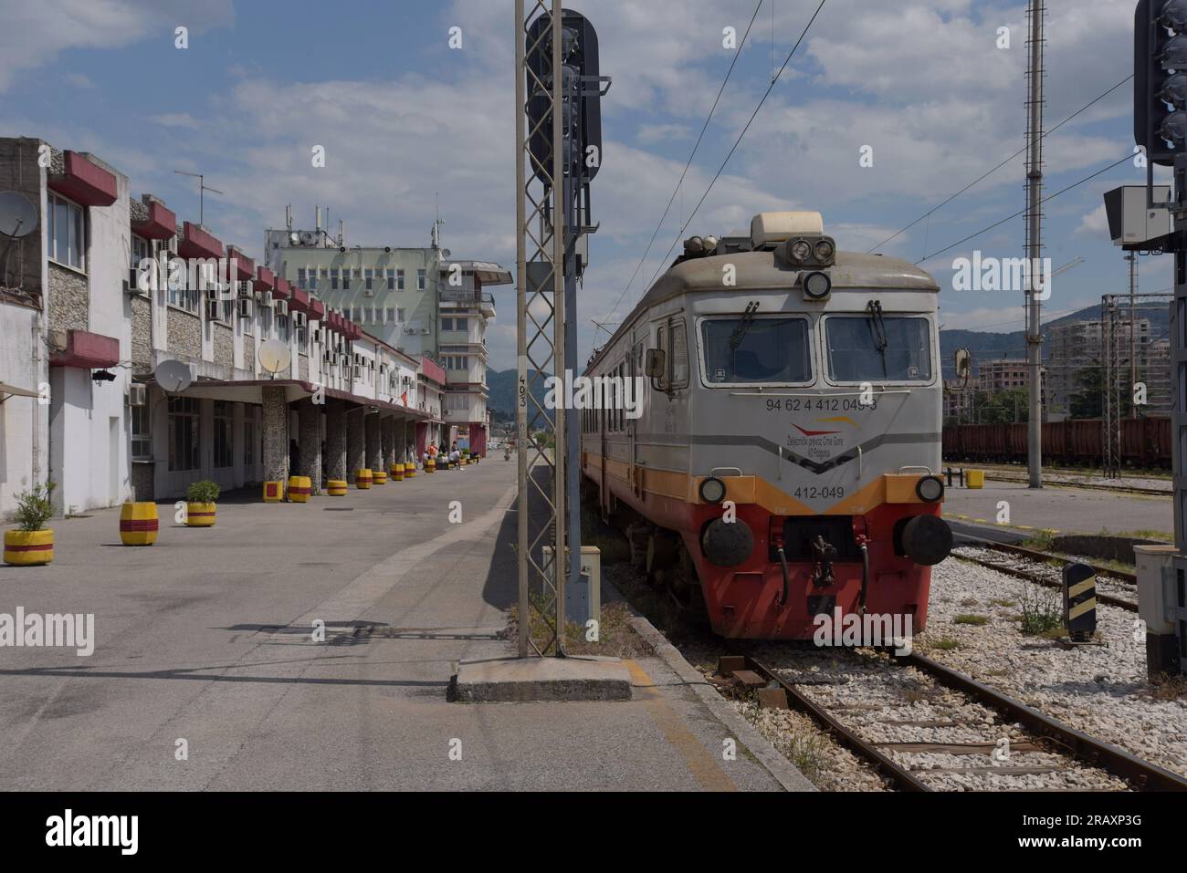 Montenegro Railways 412 class electric locomotive with a train to Bar ...