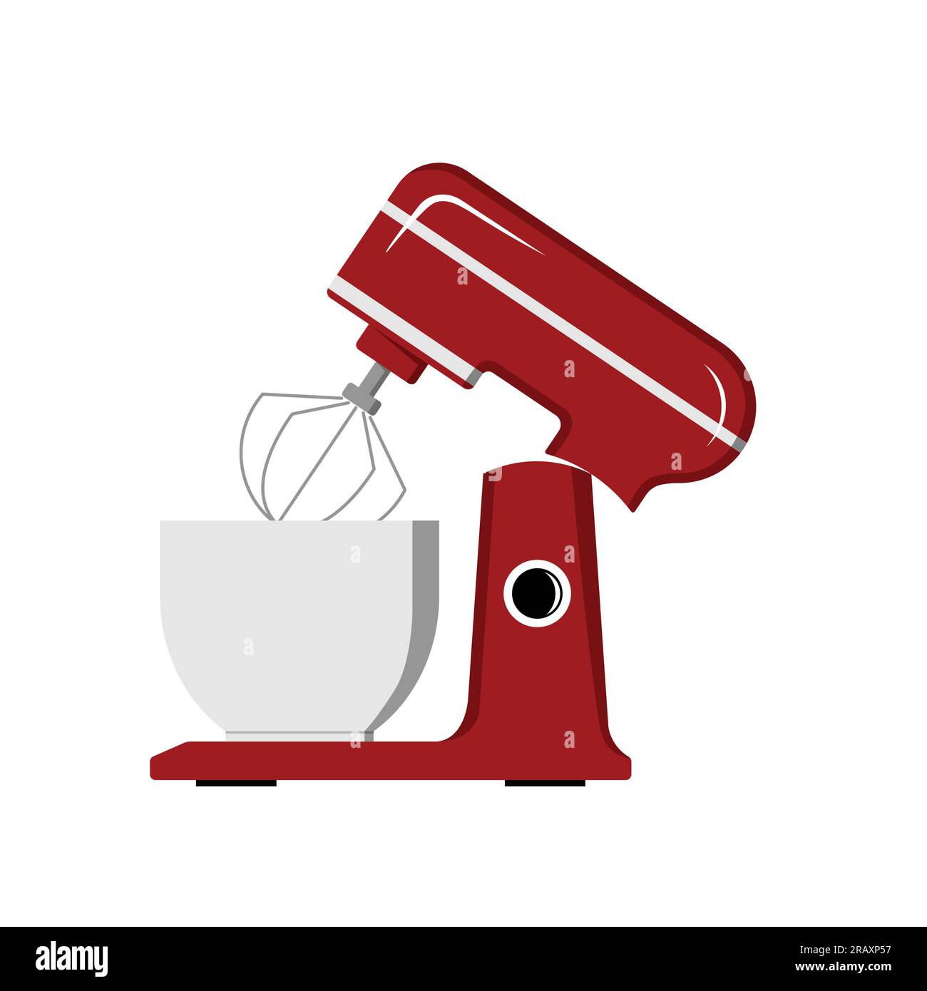 Mixer flat pastel color vector in cartoon style. Color cooking electric ...