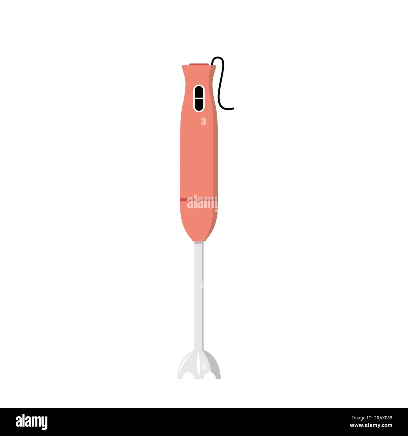 Hand blender flat pastel color vector in cartoon style. Color cooking ...