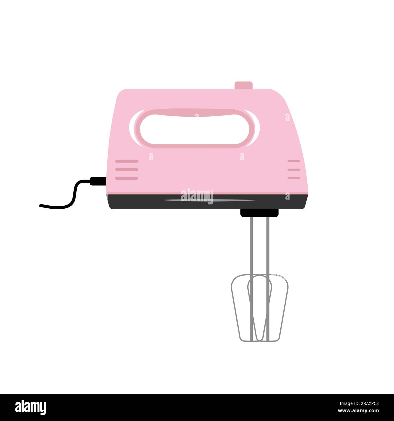 Hand mixer flat pastel color vector in cartoon style. Color cooking ...
