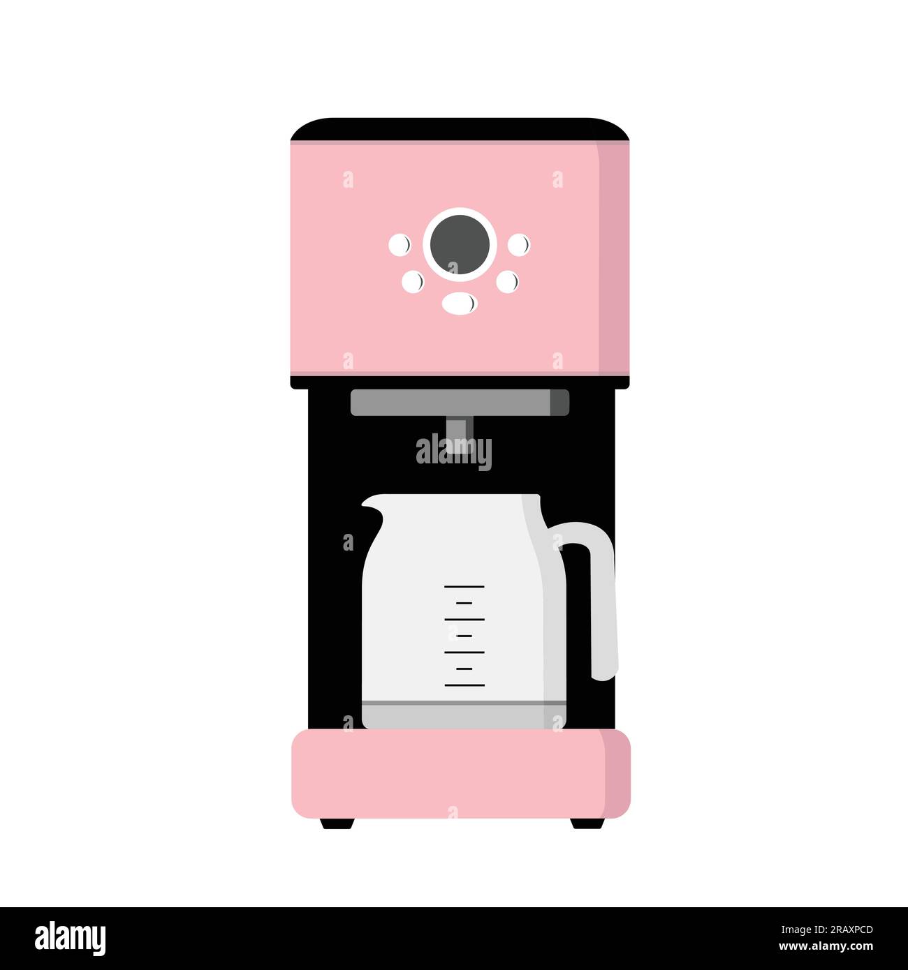 Coffee maker flat pastel color vector in cartoon style. Color cooking ...