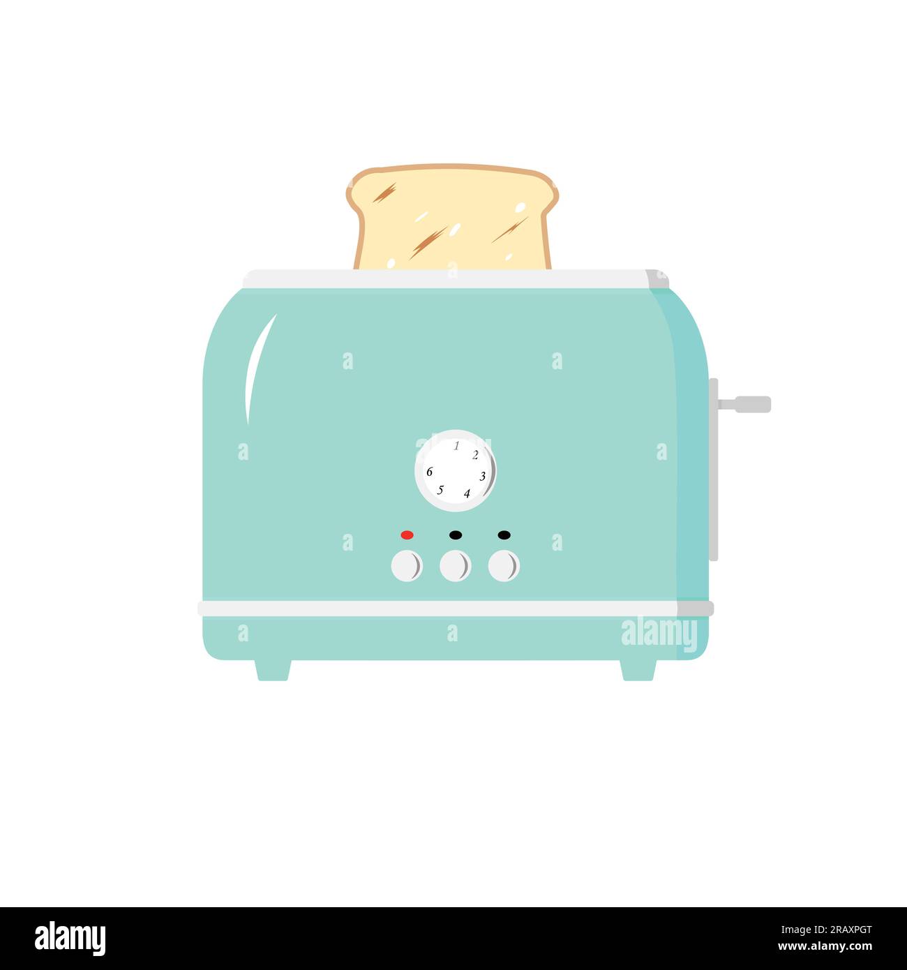 Toaster flat pastel color vector in cartoon style. Color cooking ...