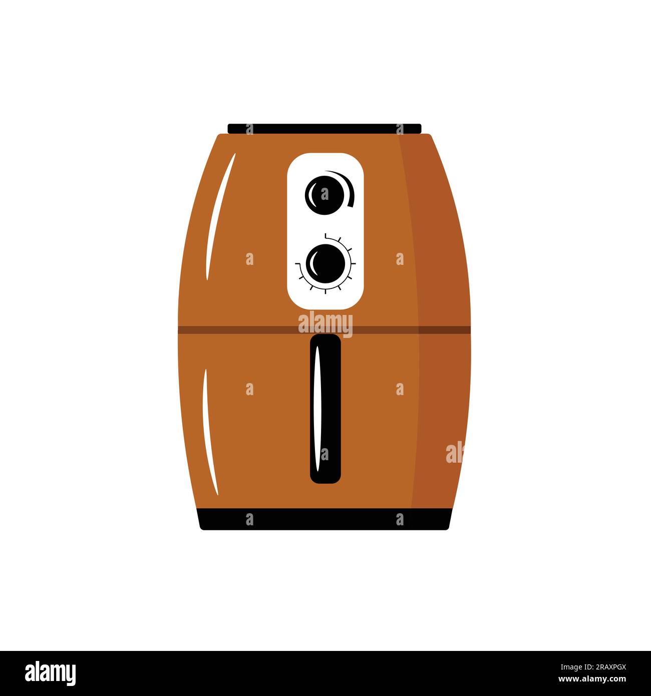 Air fryer flat pastel color vector in cartoon style. Color cooking ...