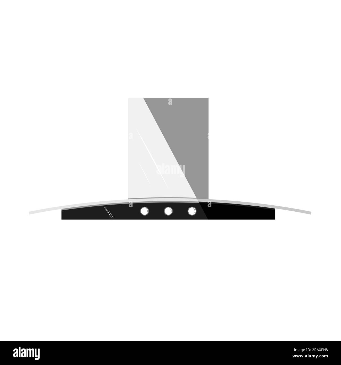 Range hood flat pastel color vector in cartoon style. Color cooking ...