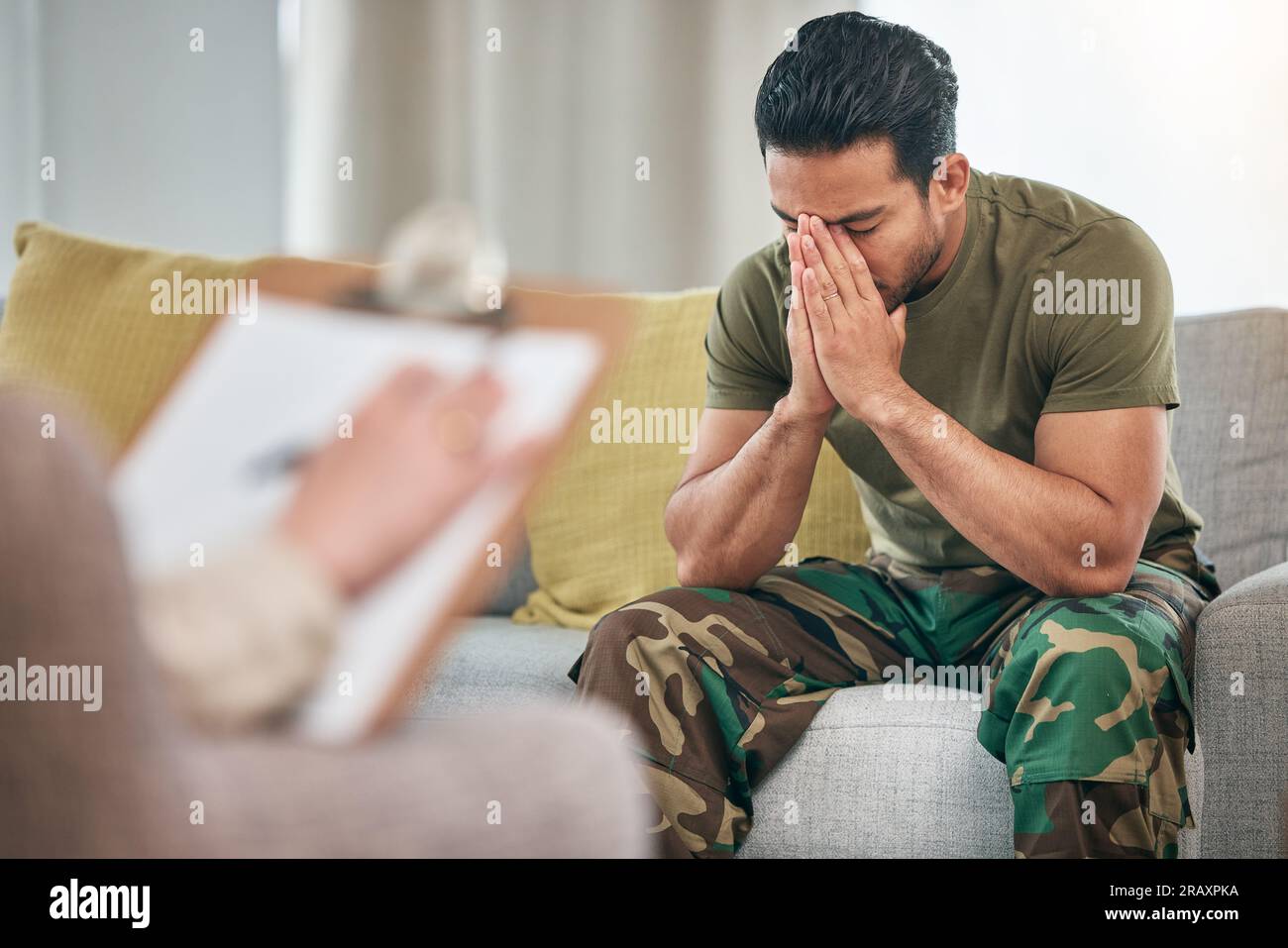 Military man, depression and therapist for counselling and support for ...