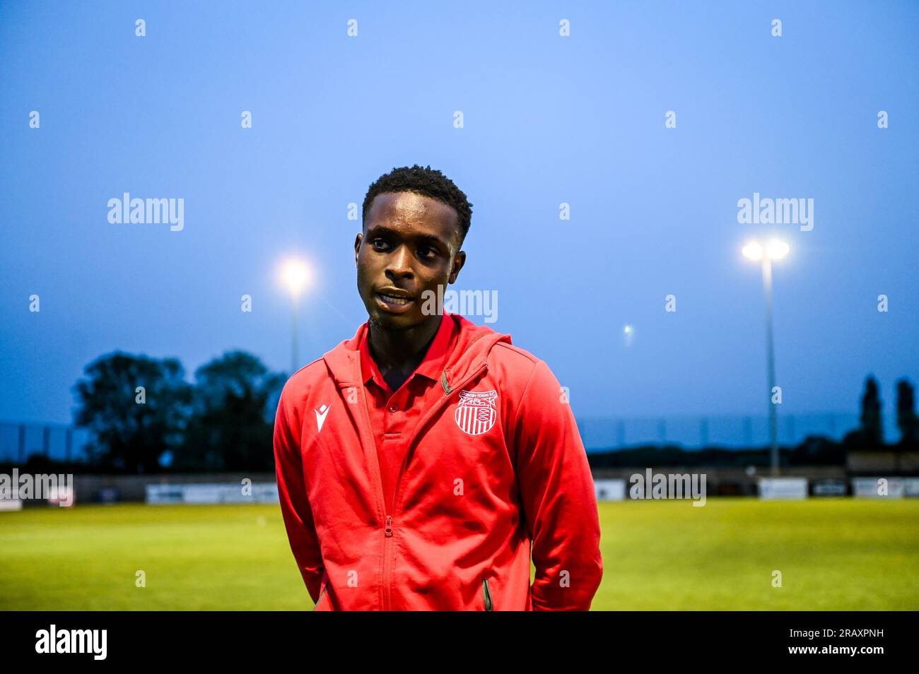 Grimsby UK, 4th July, 2023. Kamil Conteh during the Pre-Season friendly ...
