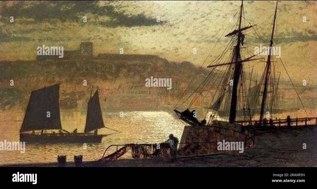 Whitby by John Atkinson Grimshaw Stock Photo - Alamy