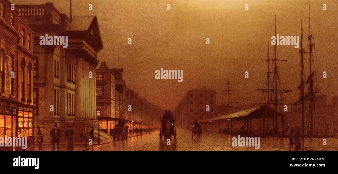 Liverpool Customs House by John Atkinson Grimshaw Stock Photo - Alamy