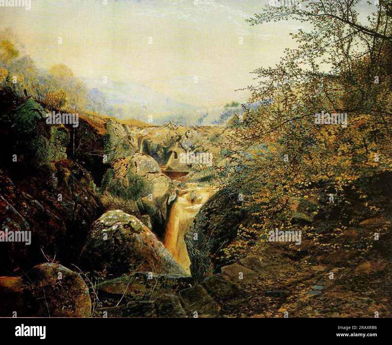 Colwith Force 1869; United Kingdom by John Atkinson Grimshaw Stock ...