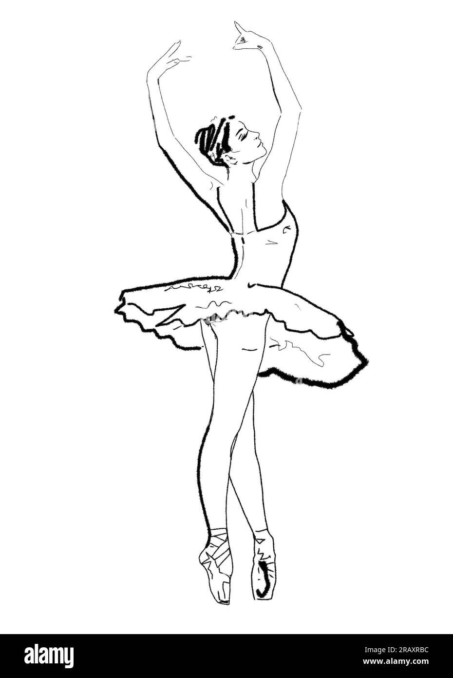 Ballerina ballet dancer sketch Stock Photo - Alamy