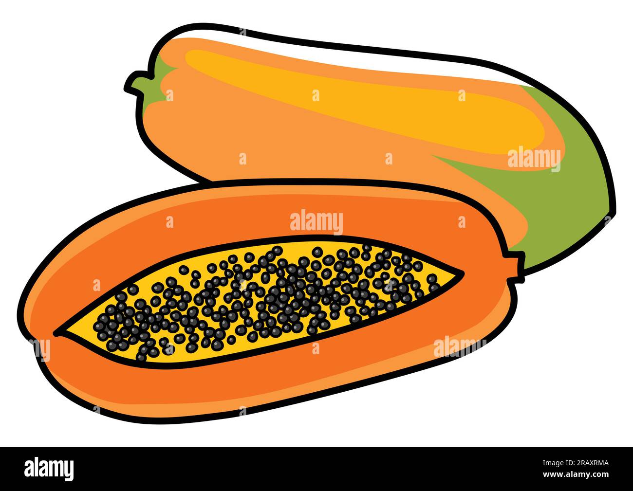 Papaya fruit icon simple hi-res stock photography and images - Alamy