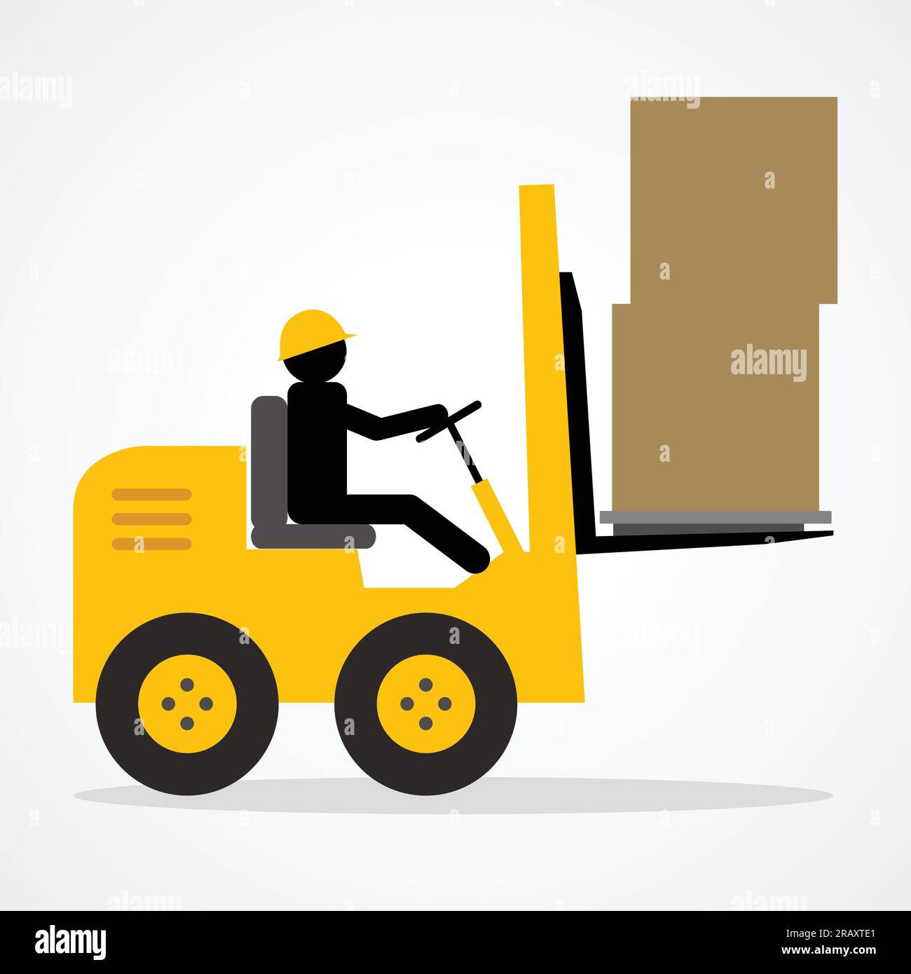 Stick figure driving a forklift Stock Vector Image & Art - Alamy