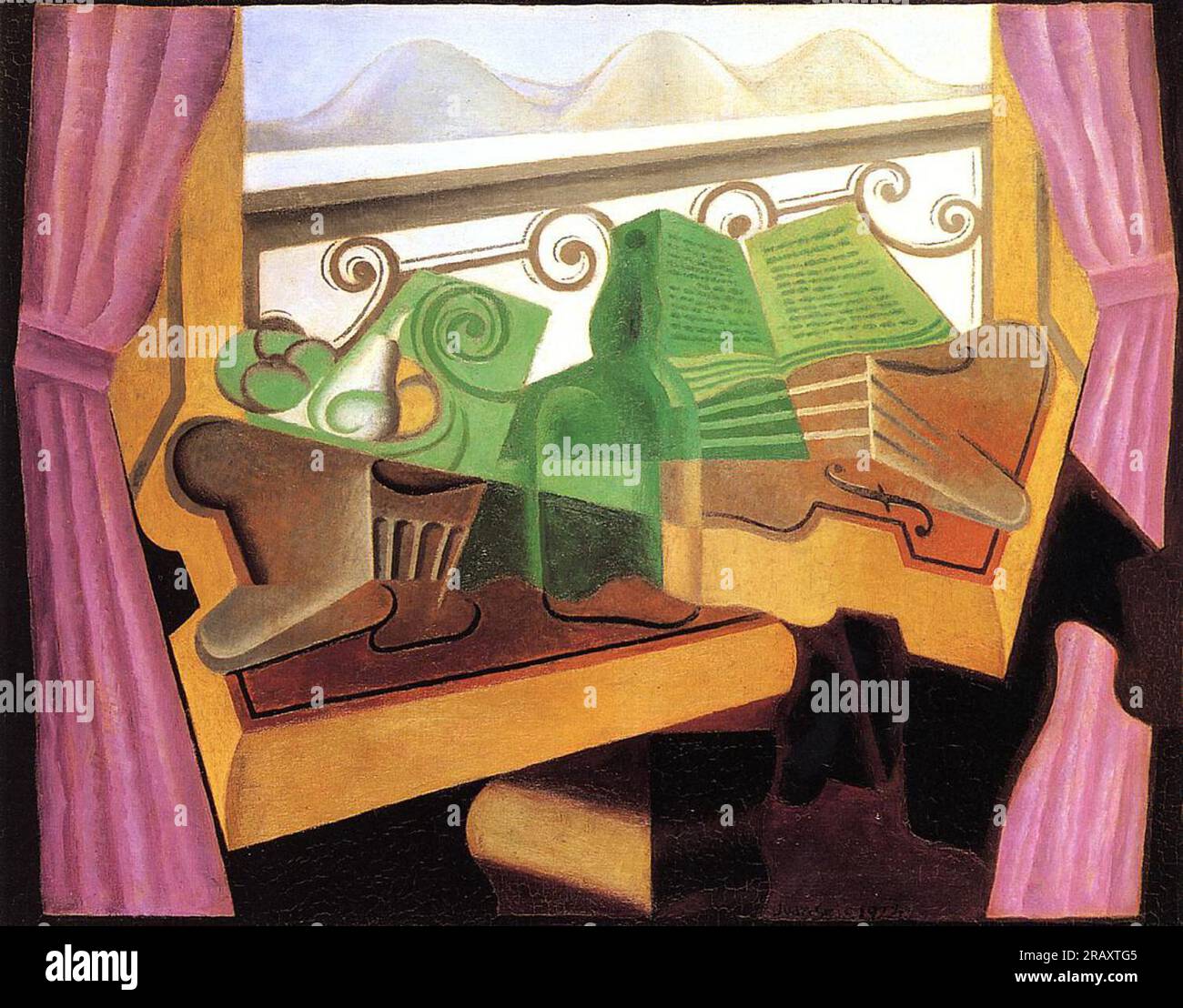 Open Window with Hills 1923 by Juan Gris Stock Photo - Alamy