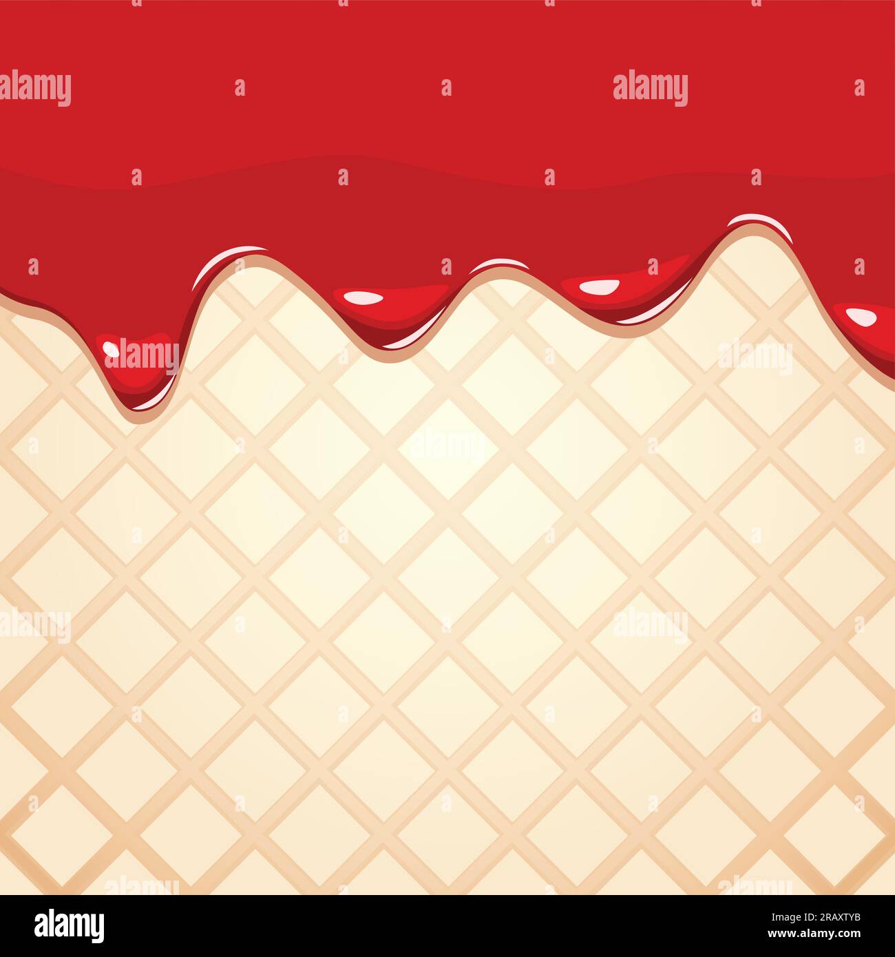 Melting Strawberry Jam On Wafer Texture Stock Vector Image And Art Alamy