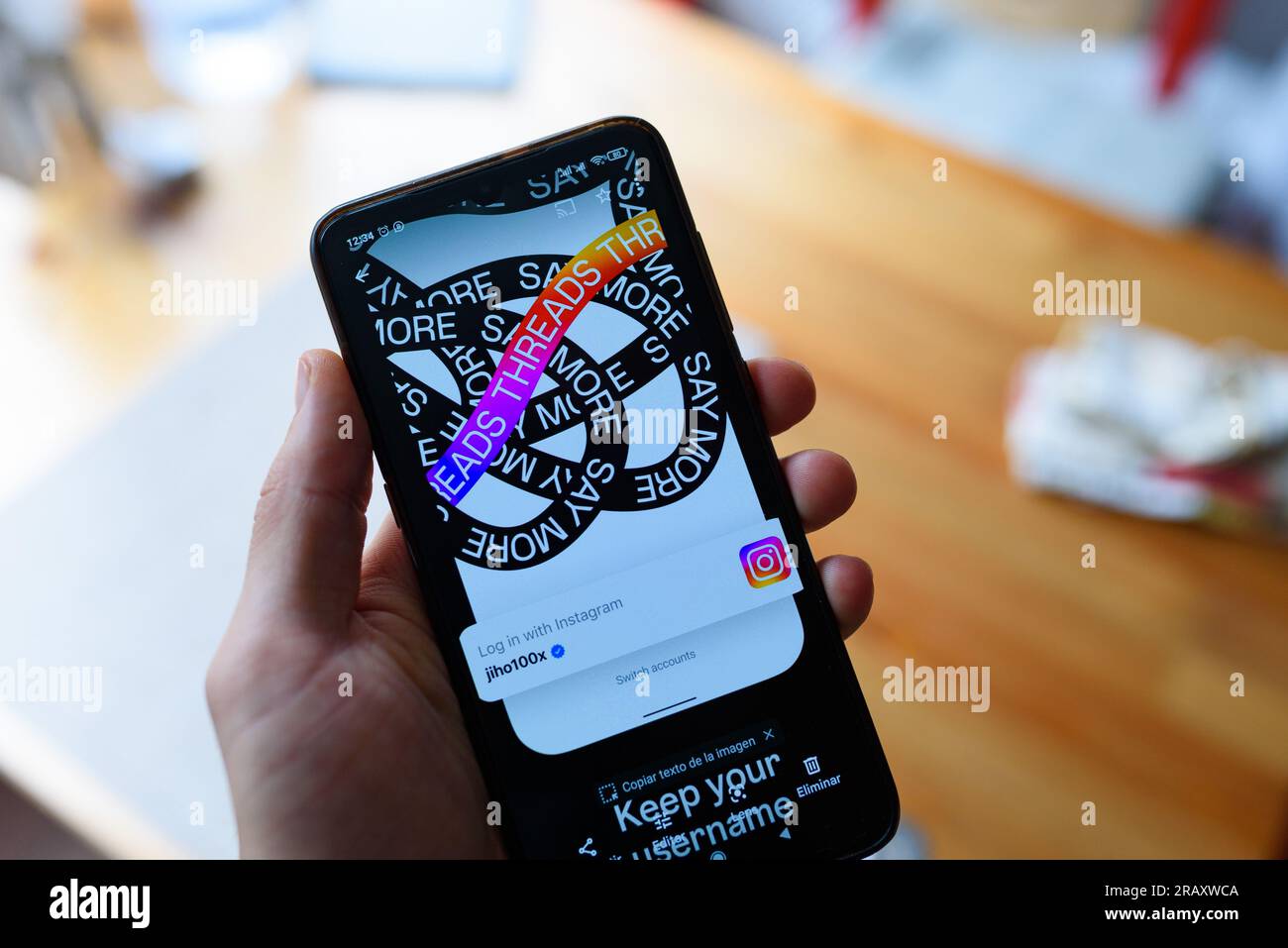 In this photo illustration the app Threads from Meta is seen on the ...