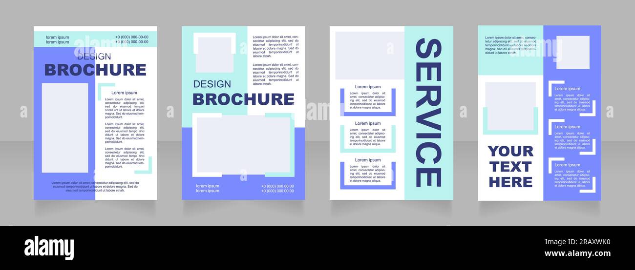 Advertisement service blue blank brochure layout design Stock Vector ...