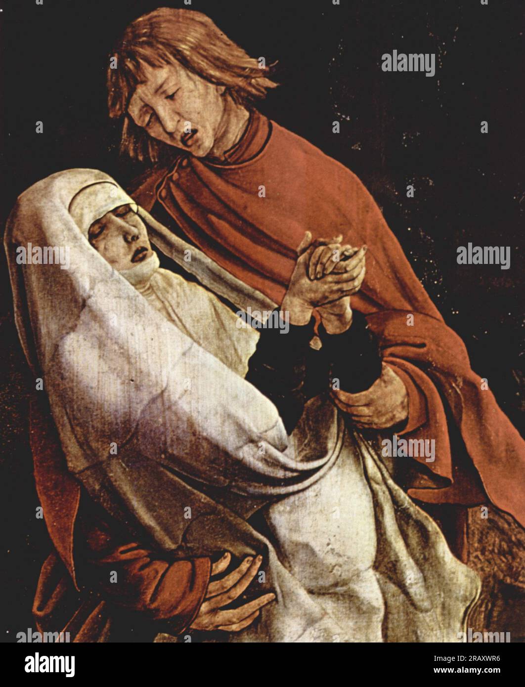 Virgin and Mary Magdalen at the foot of the Cross (detail from the ...