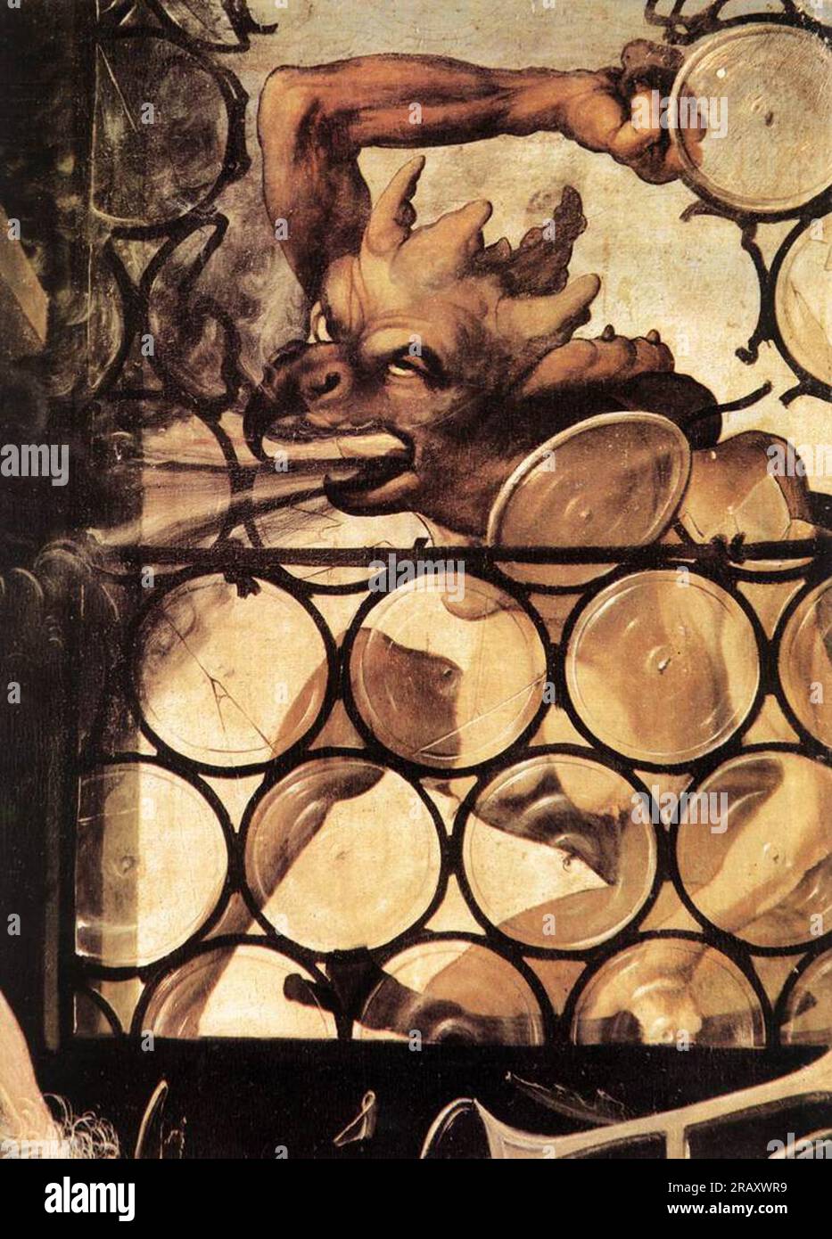 The Devil Attacking the Window (detail from St. Anthony the Hermit from ...