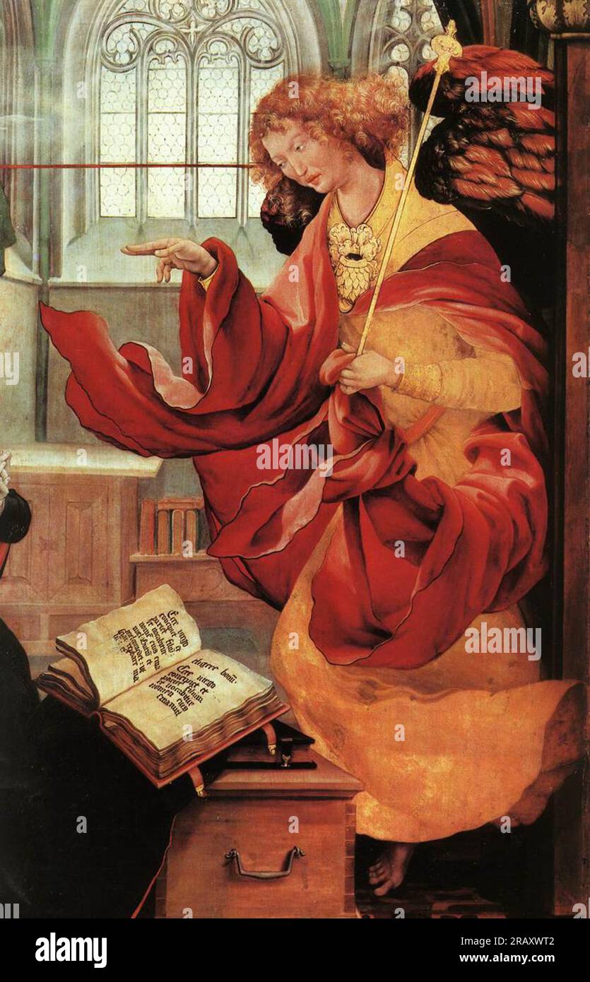 Archangel Gabriel (detail from the Annunciation from the Isenheim ...