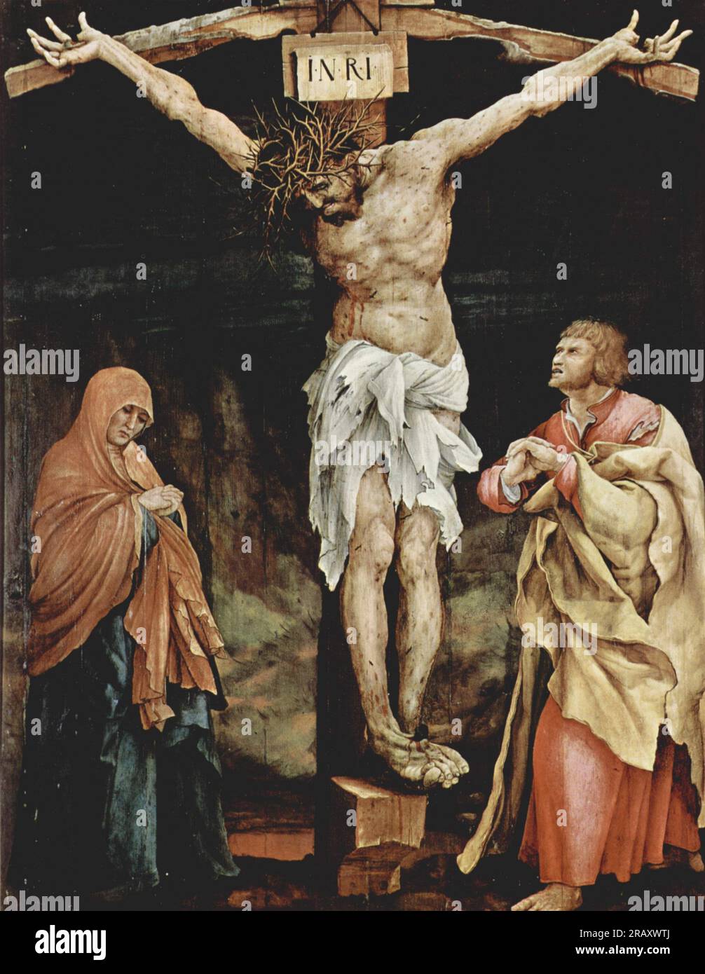 The Crucifixion 1524 by Matthias Grünewald Stock Photo - Alamy