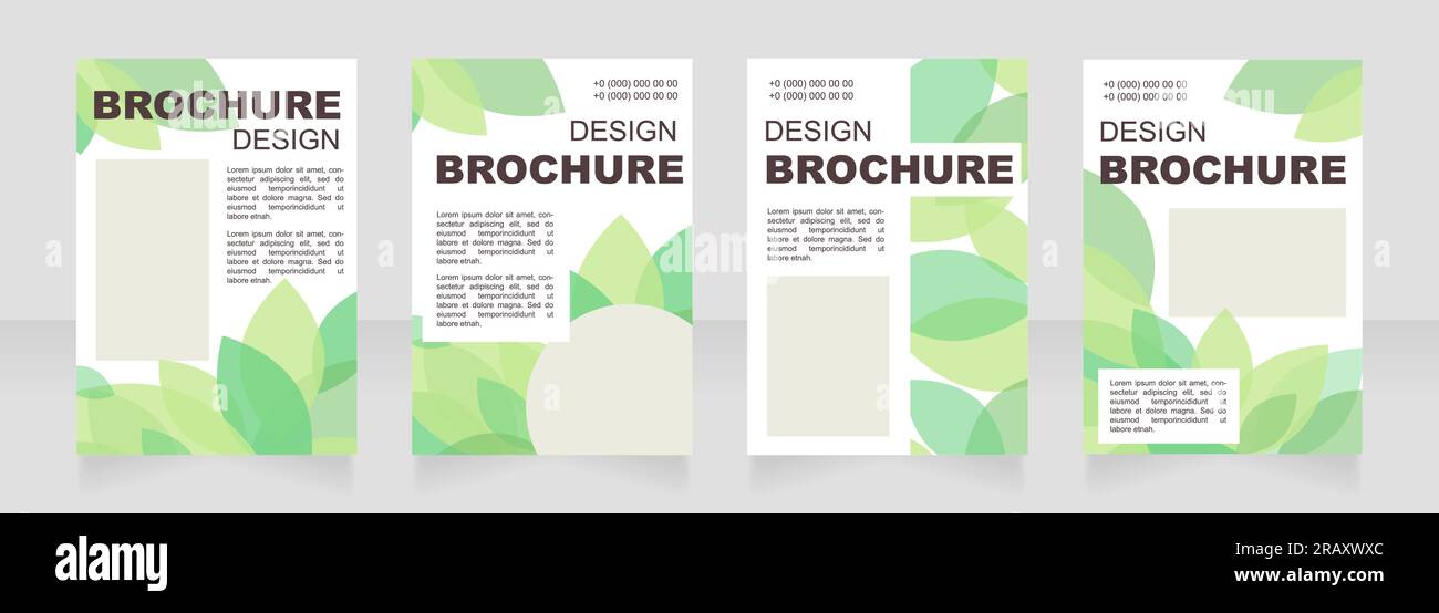 Green tea production blank brochure layout design Stock Vector Image ...