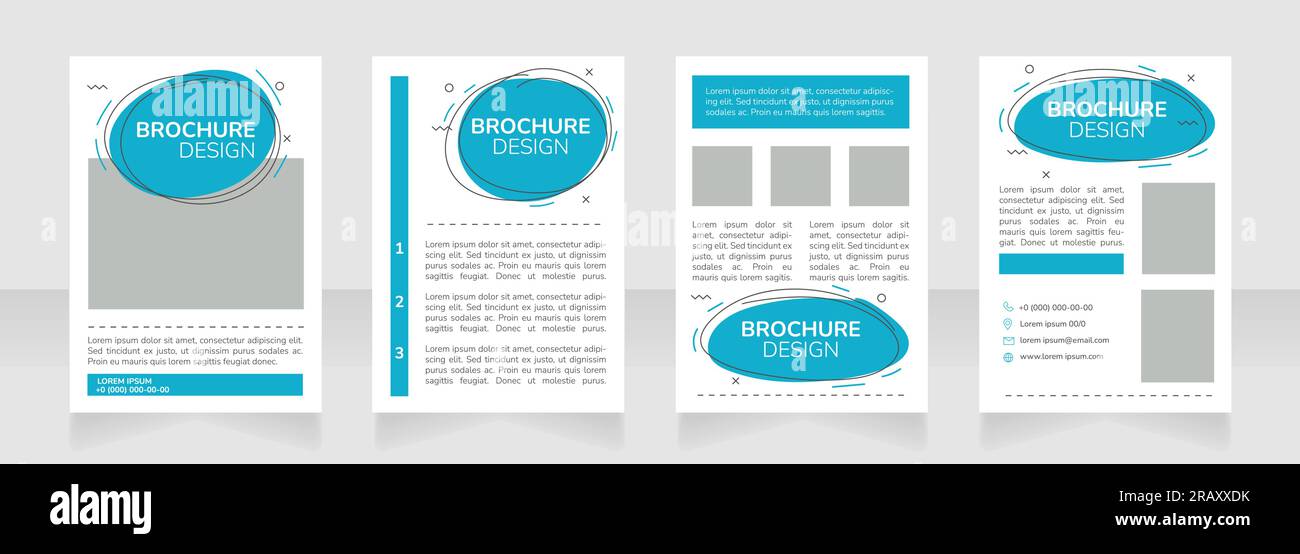 Promotion blue and white blank brochure layout design Stock Vector ...