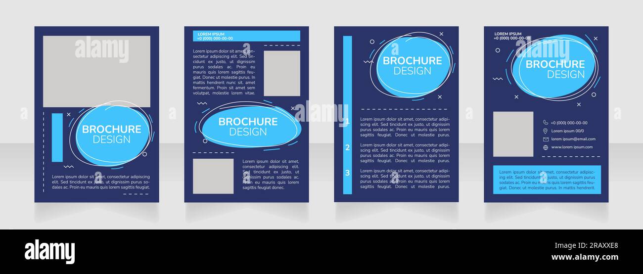 Advertisement dark blue blank brochure layout design Stock Vector Image ...