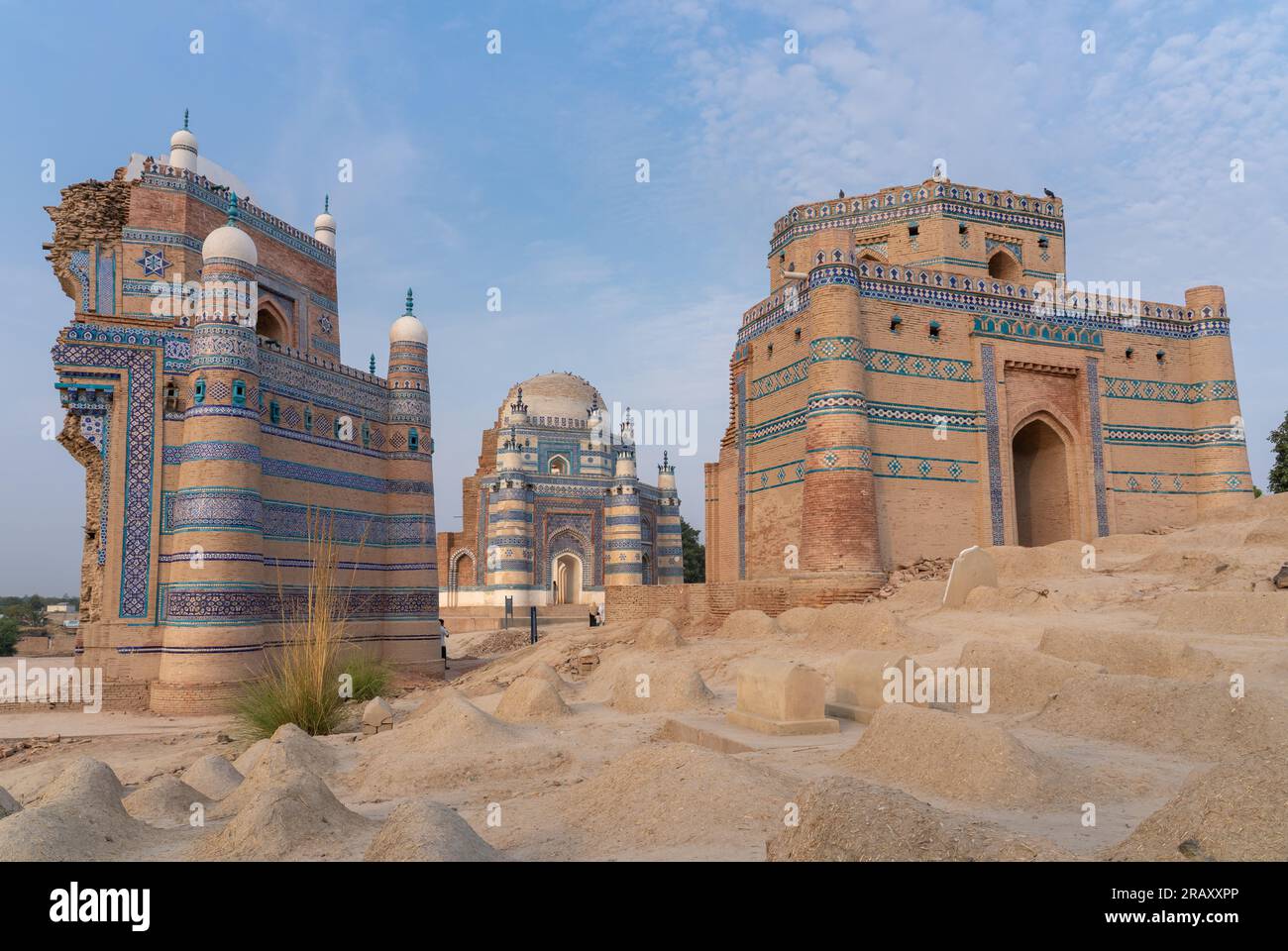Landscape view of ancient medieval islamic architecture with tomb of ...